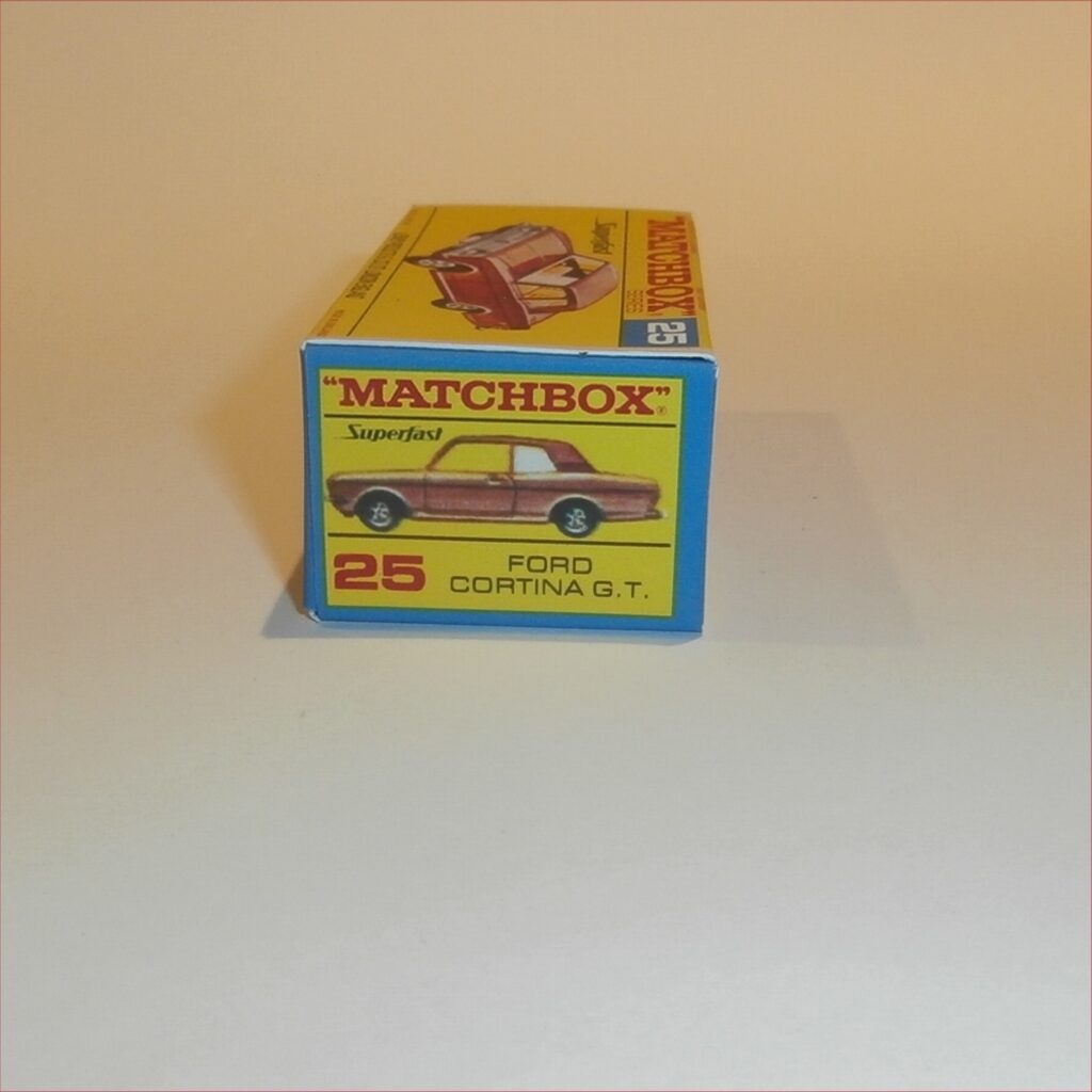 Matchbox Lesney Superfast 25 e Ford Cortina GT F-SF2 Style Repro Box