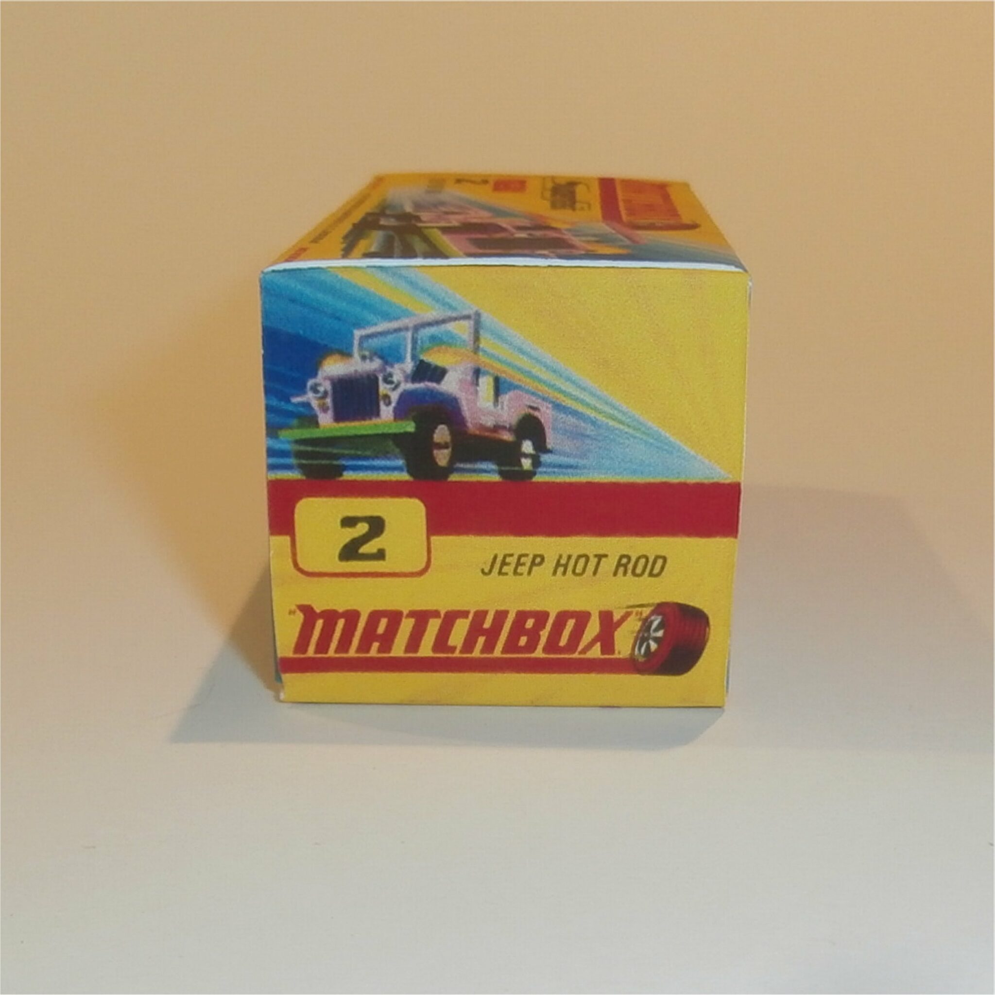 Matchbox Lesney Superfast 2 f Jeep Hot Rod H Style Repro Box