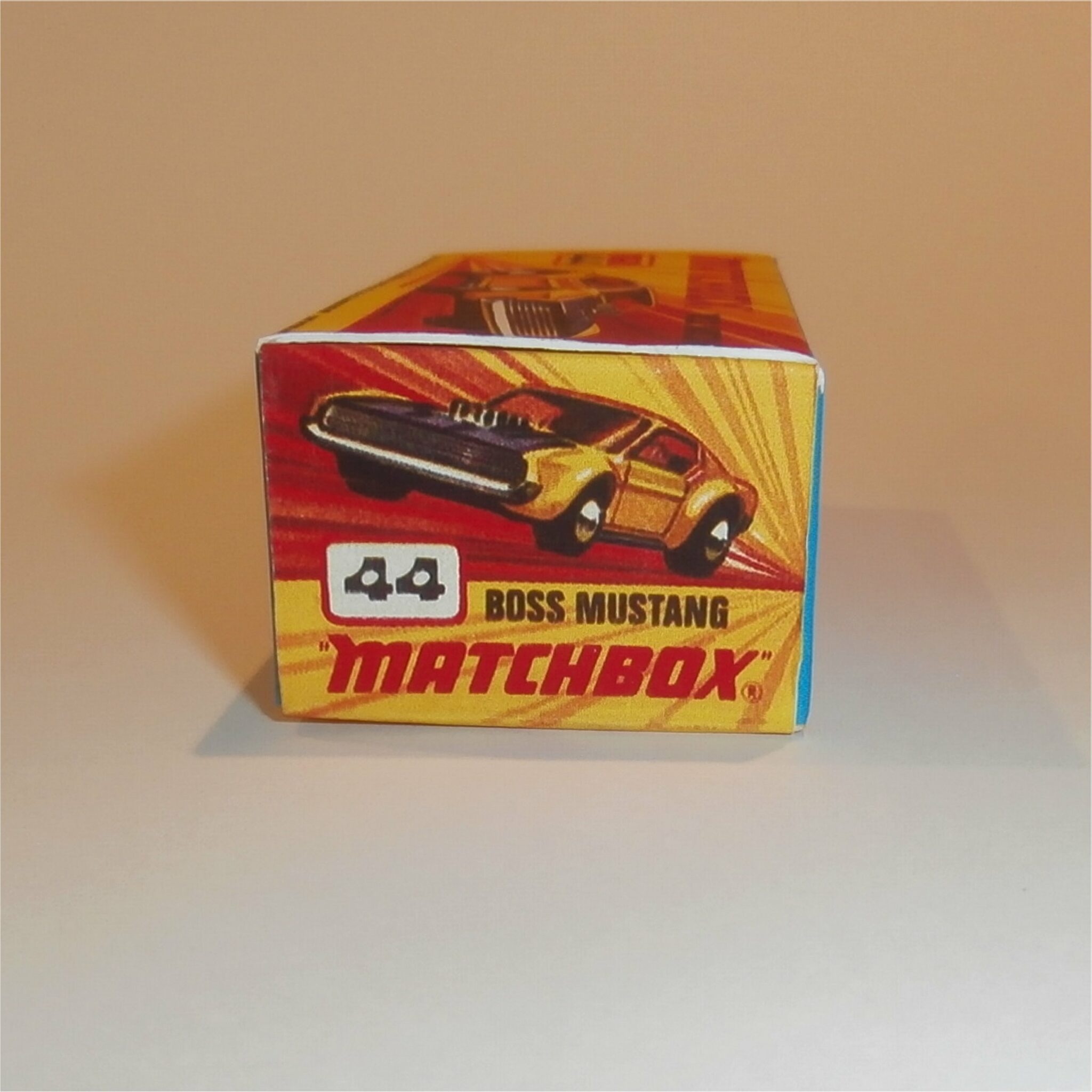 Matchbox Lesney Superfast 44 e Boss Mustang I Style Repro Box